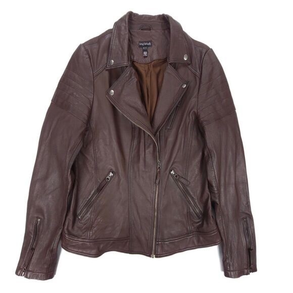 long tall sally | Jackets & Coats | New Long Tall Sally Genuine Leather Biker Jacket Moto ...
